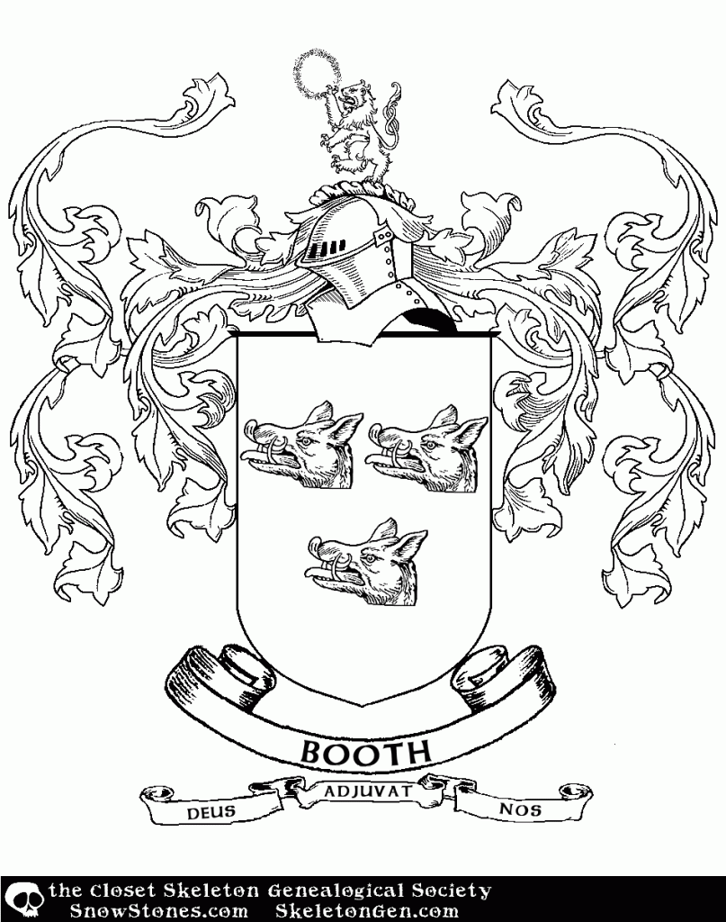 Heraldry: Booth | Closet Skeleton Genealogical Society