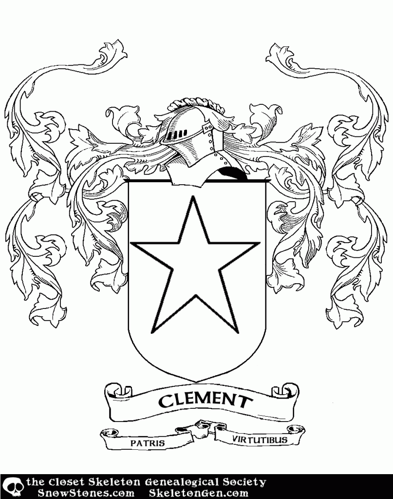 Heraldry: Clement | Closet Skeleton Genealogical Society