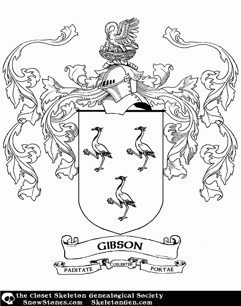 Heraldry: Gibson | Closet Skeleton Genealogical Society