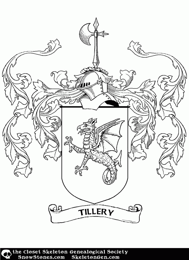 Heraldry: Tillery | Closet Skeleton Genealogical Society