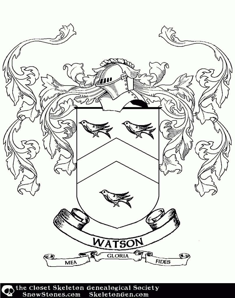 Heraldry: Watson | Closet Skeleton Genealogical Society